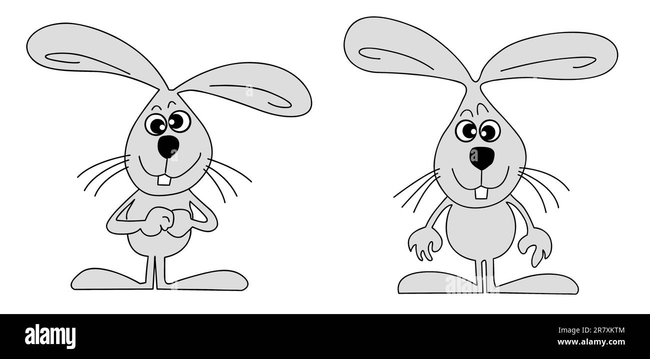 Vector groovy cartoon outline Cut Out Stock Images & Pictures - Alamy