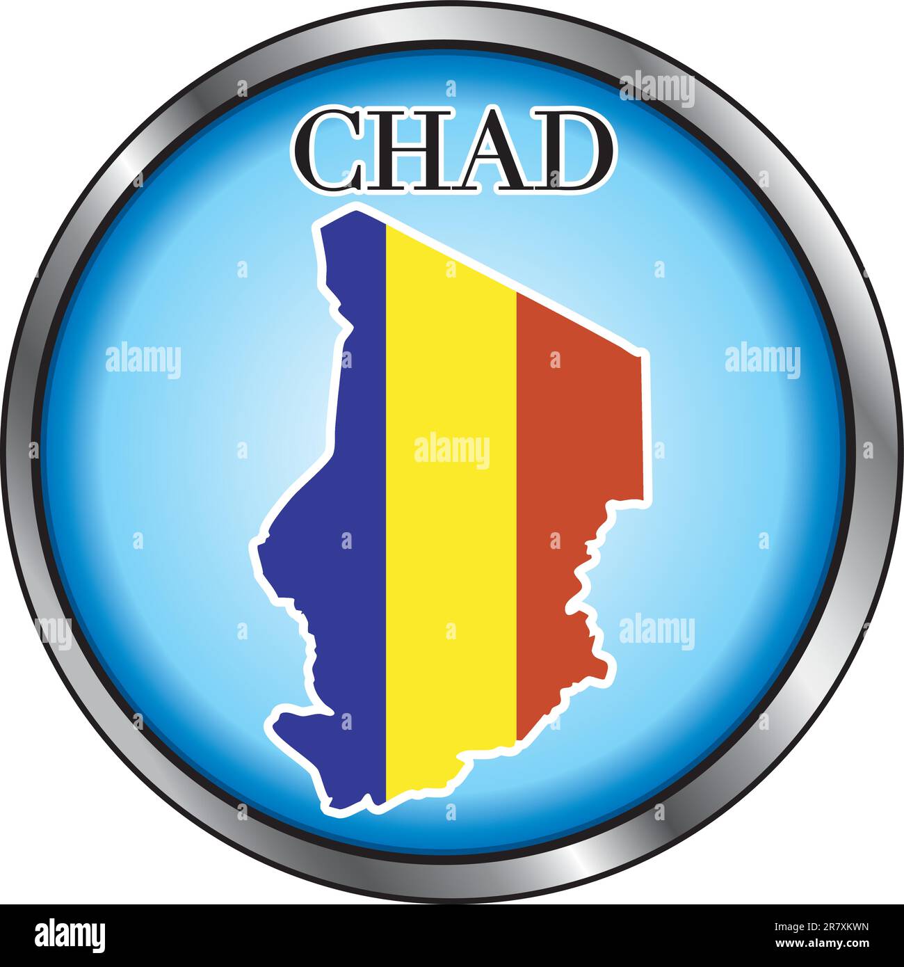 Vector Illustration for Chad, Round Button Stock Vector Image & Art - Alamy