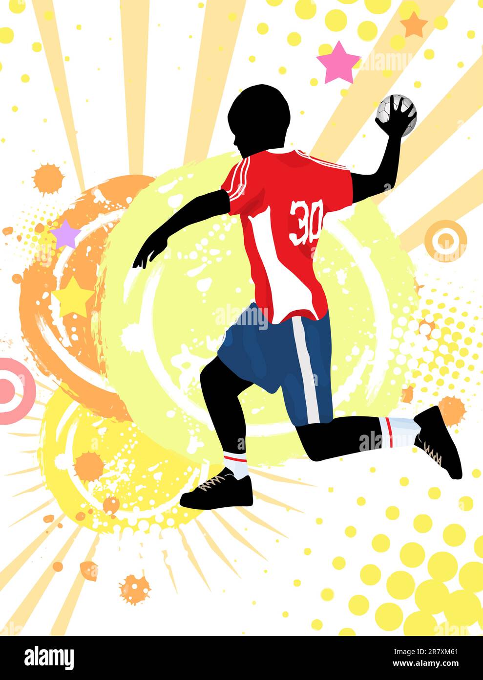 Handball player Stock Vector Images - Alamy