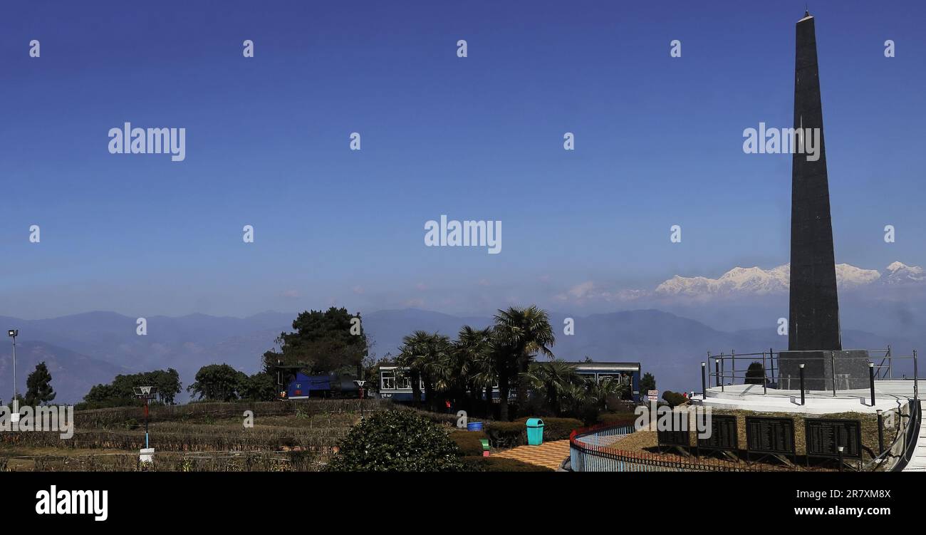 Beautiful view of snowcapped Himalayas Kangchenjunga peak, UNESCO world ...