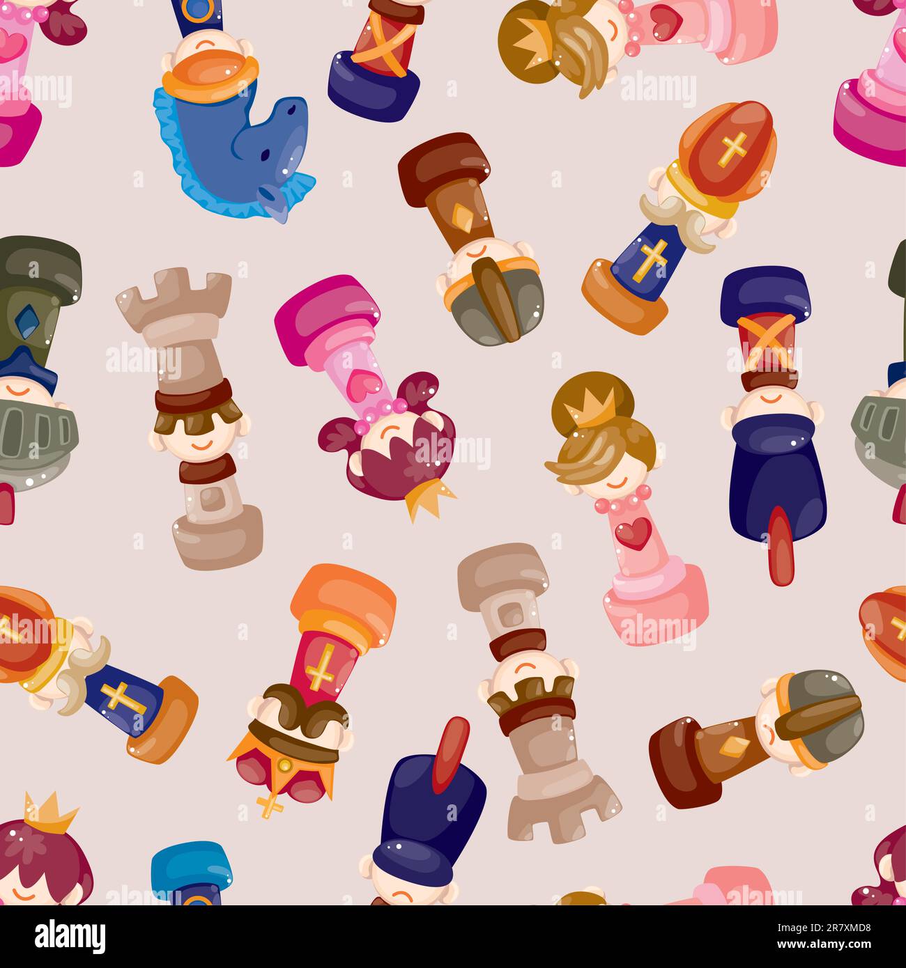 cartoon chess seamless pattern Stock Vector Image & Art - Alamy