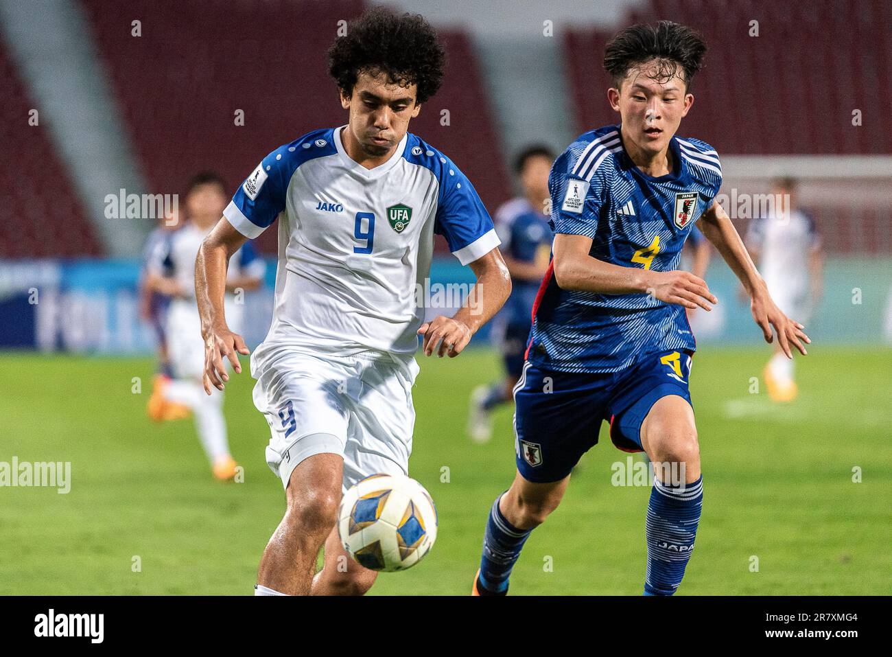 Bangkok, Thailand. 17th June, 2023. Amirbek Saidov #9 of Uzbekistan and ...