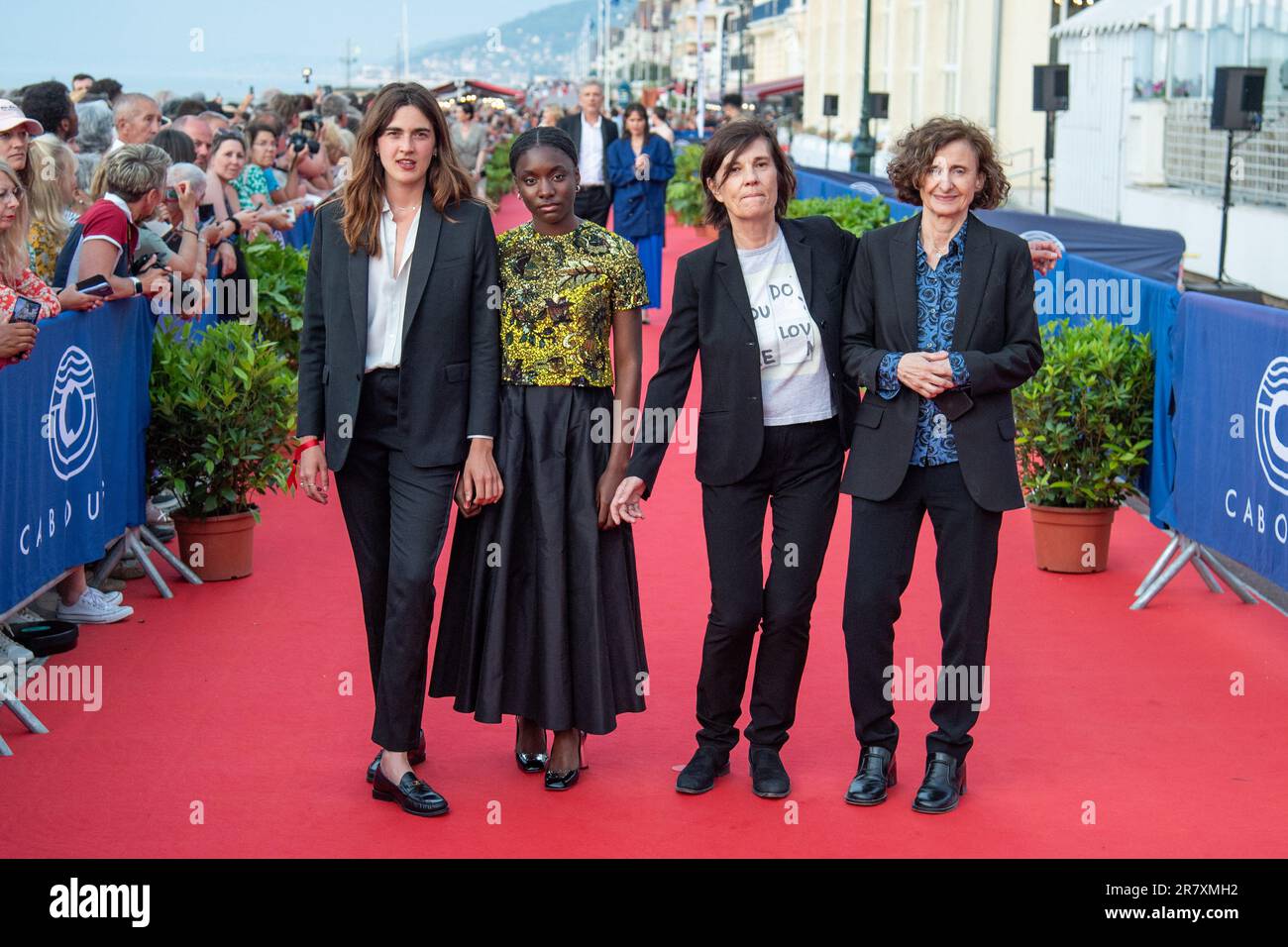 Cabourg, France. 17th June, 2023. Suzy Bemba, Lomane de Dietrich and ...