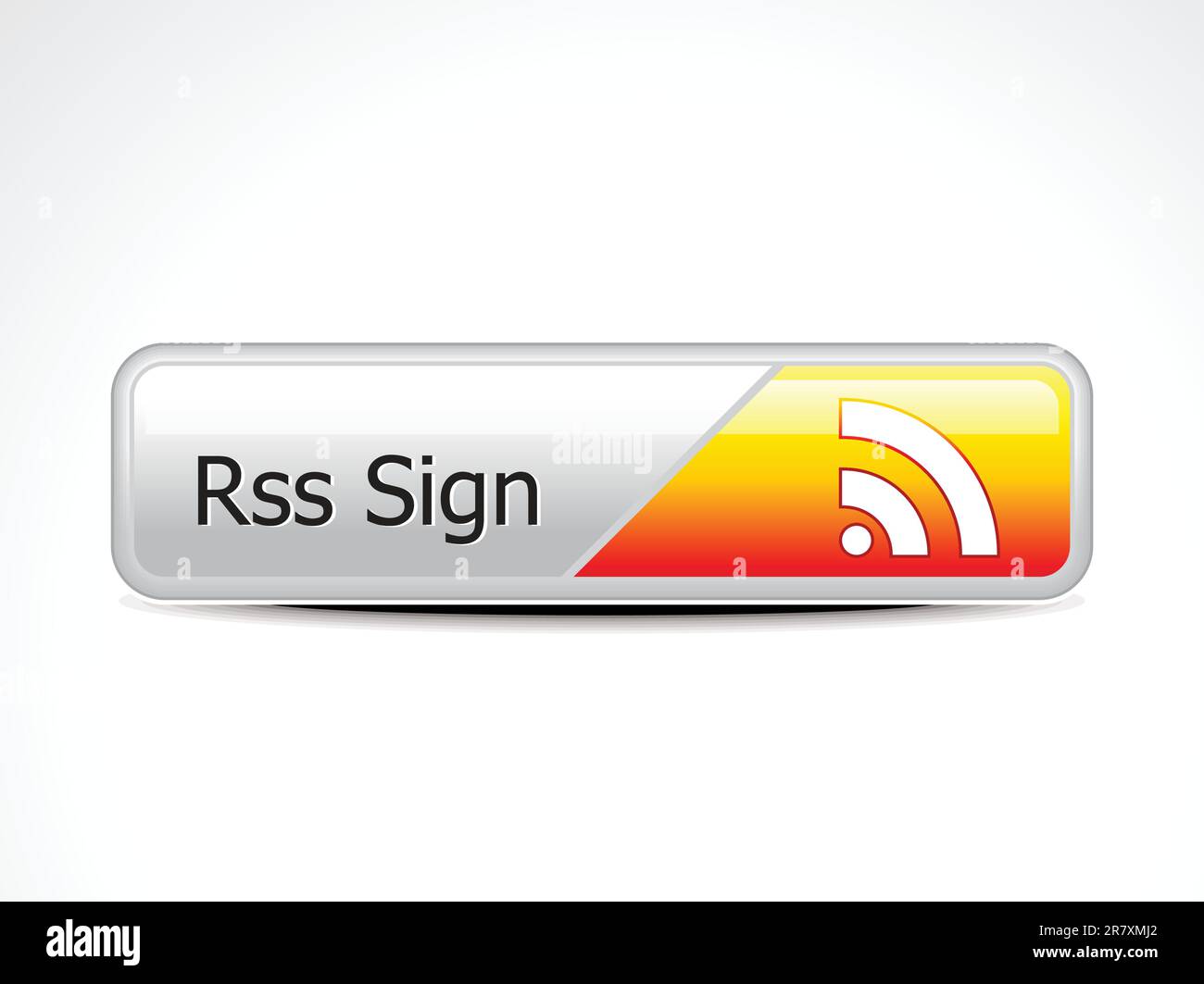 abstract glossy rss button vector illustration Stock Vector Image & Art ...