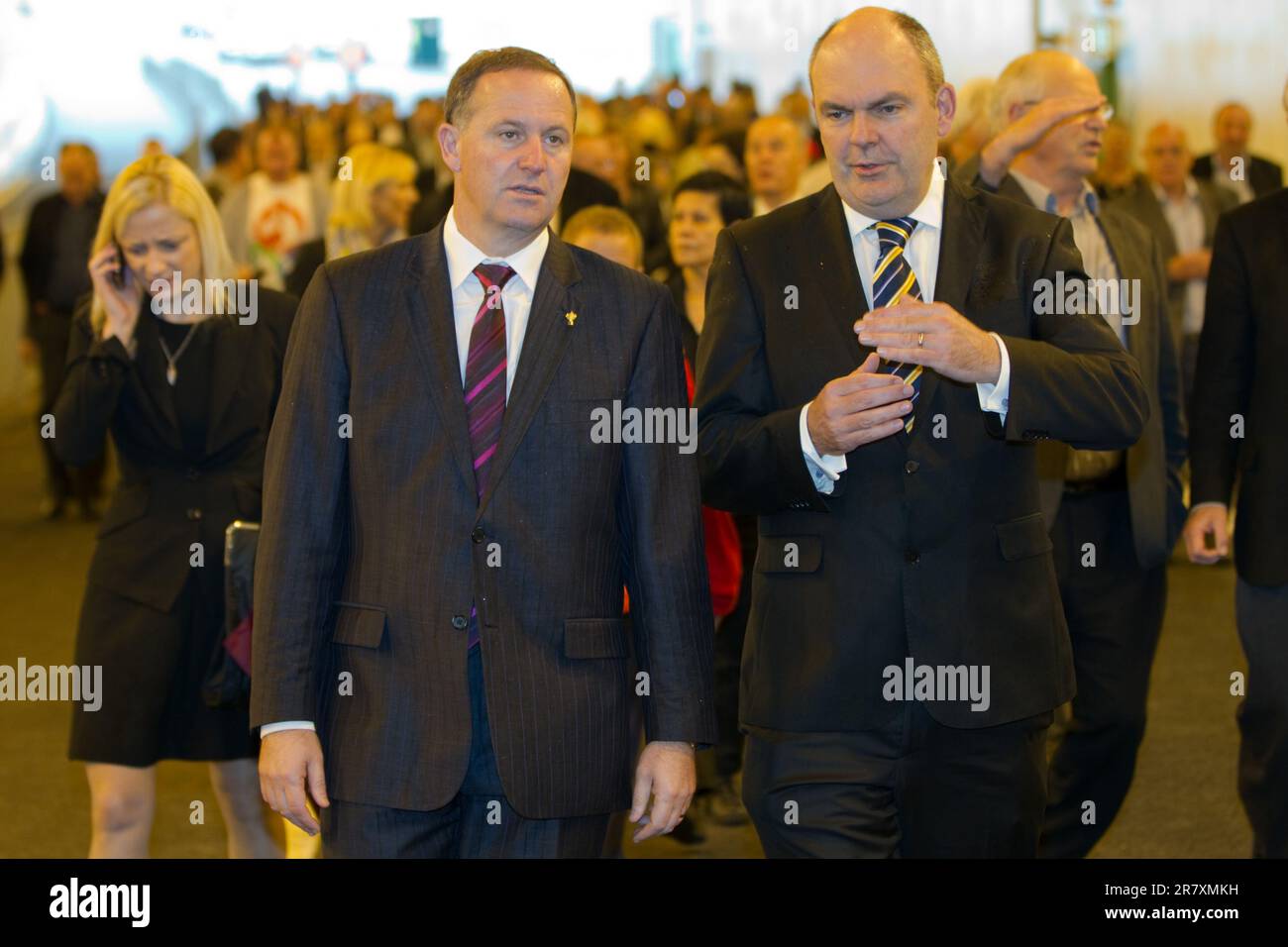 Prime Minister John key, left, with Transport Minister Steven Joyce at ...