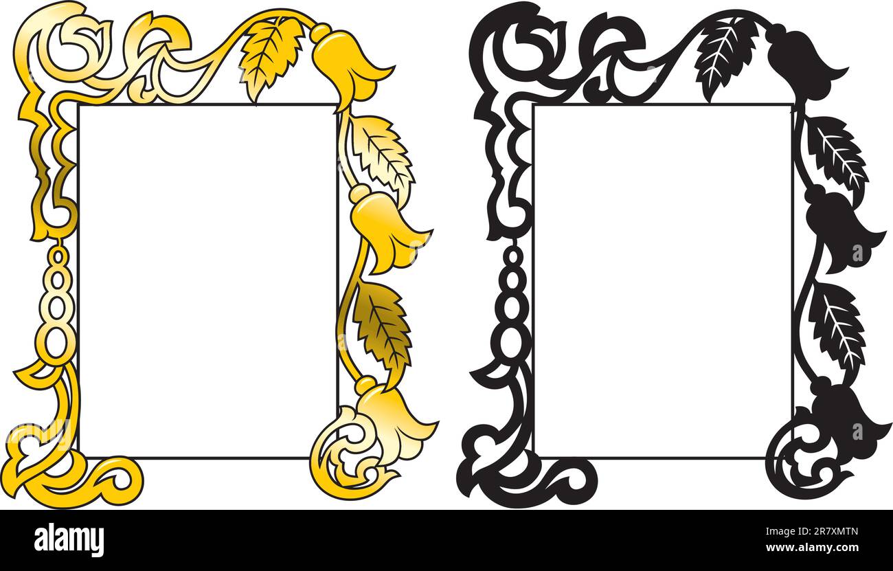 Two variant of design of a patten frame Stock Vector Image & Art - Alamy