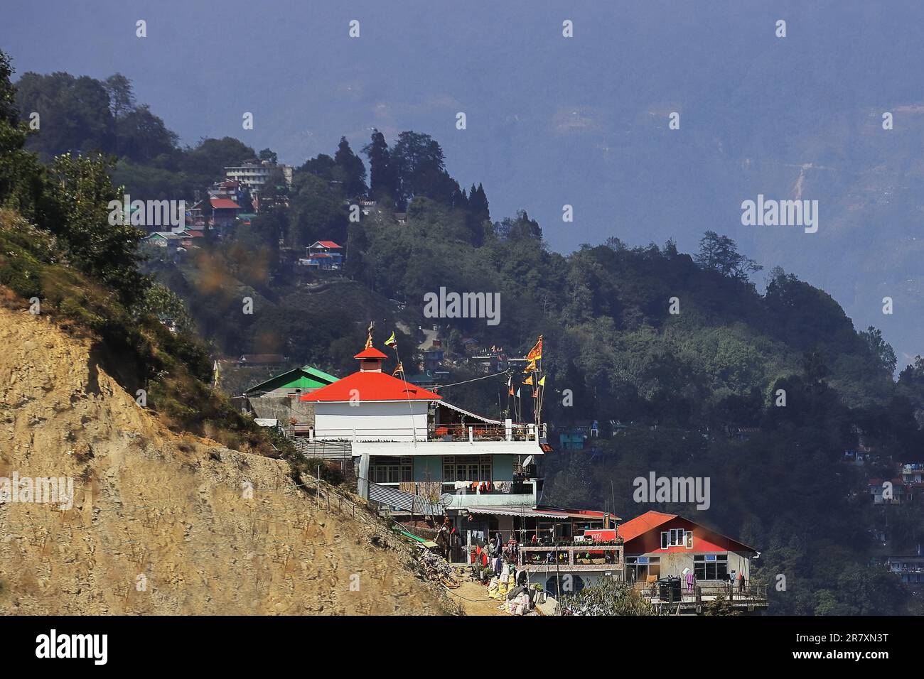 Landslide prone area and rock fall zone, During monsoon season this ...