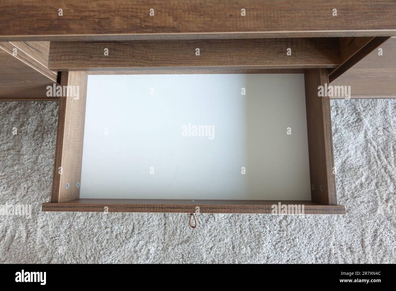 top view of a opened empty drawer Stock Photo - Alamy
