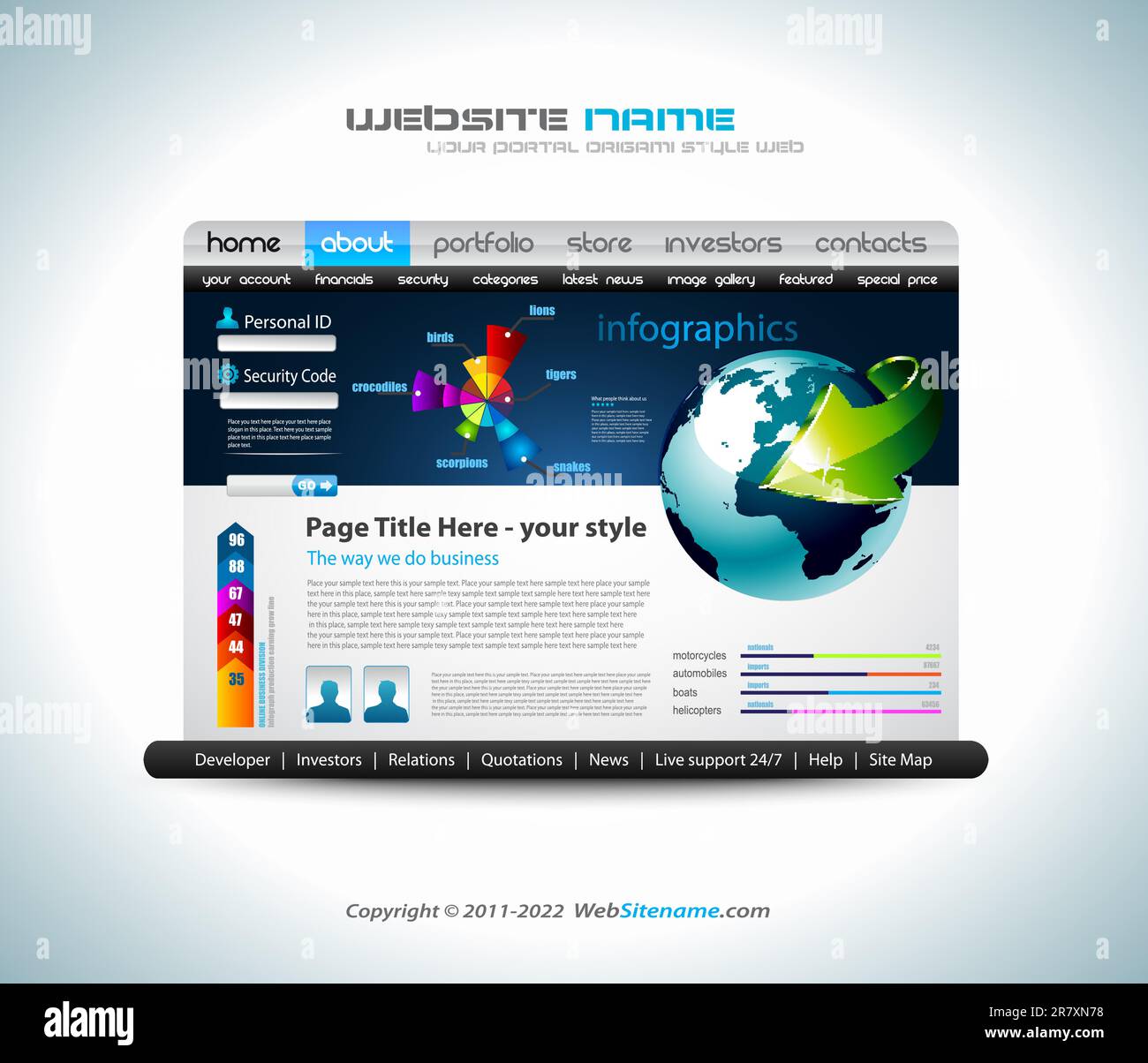 Complex Origami Website - Elegant Design for Business Presentations ...