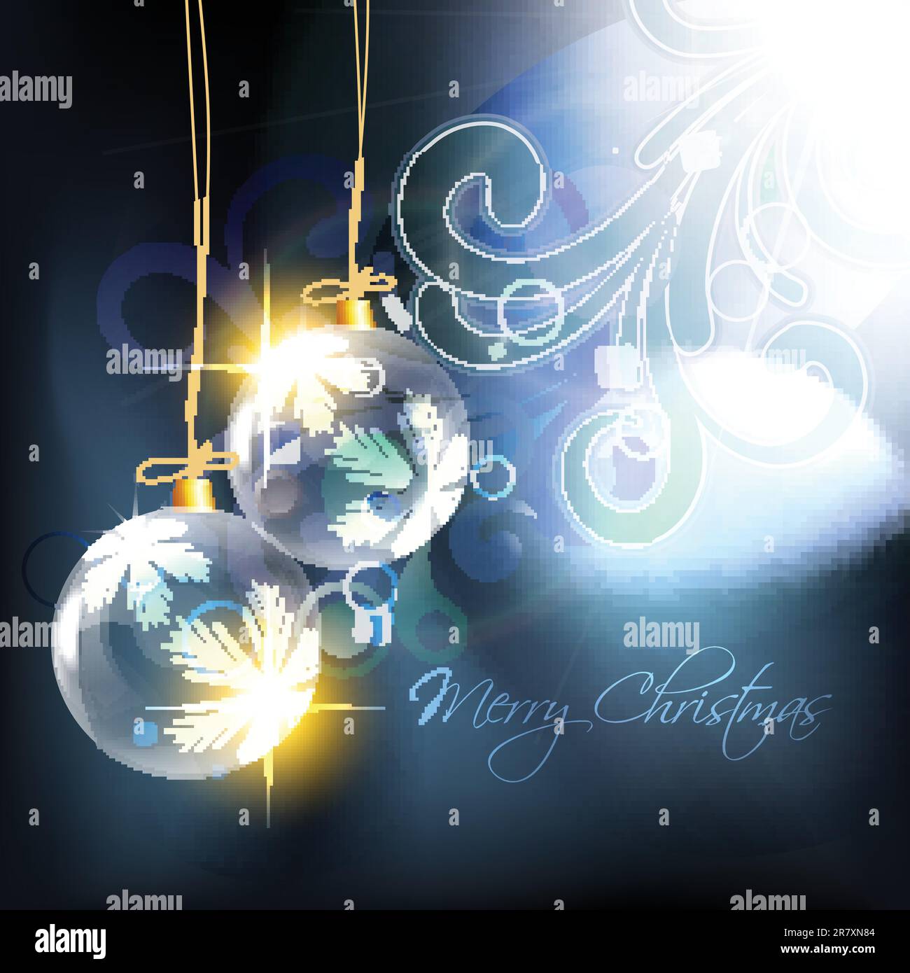 vector shiny christmas bal on artistic background Stock Vector Image ...