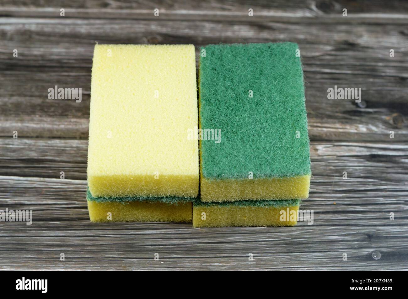 Combo Cellulose and abrasive two sided sponge for cleaning utensils ...