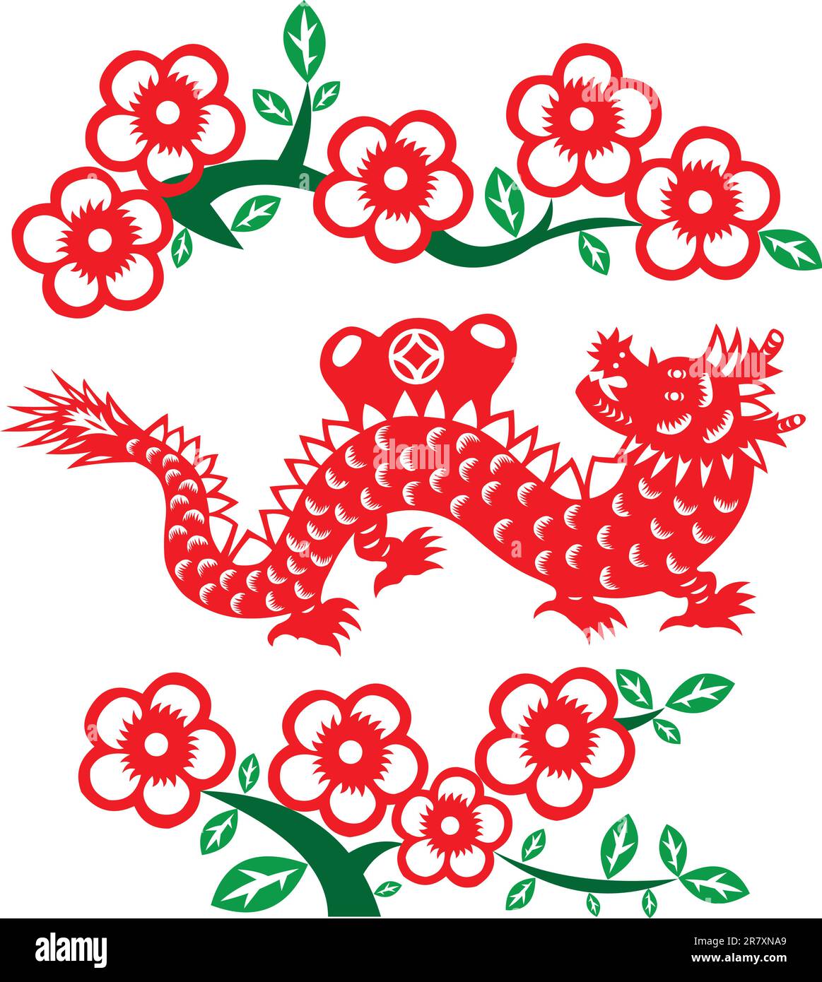 Chinese new year china 2012 Stock Vector Images - Alamy