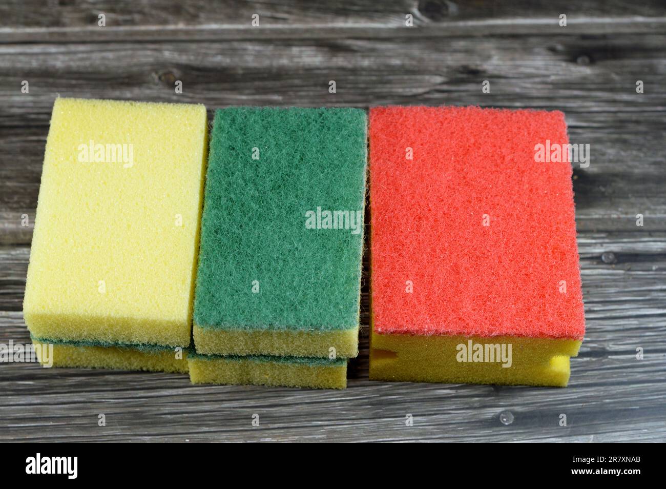 Combo Cellulose and abrasive two sided sponge for cleaning utensils ...