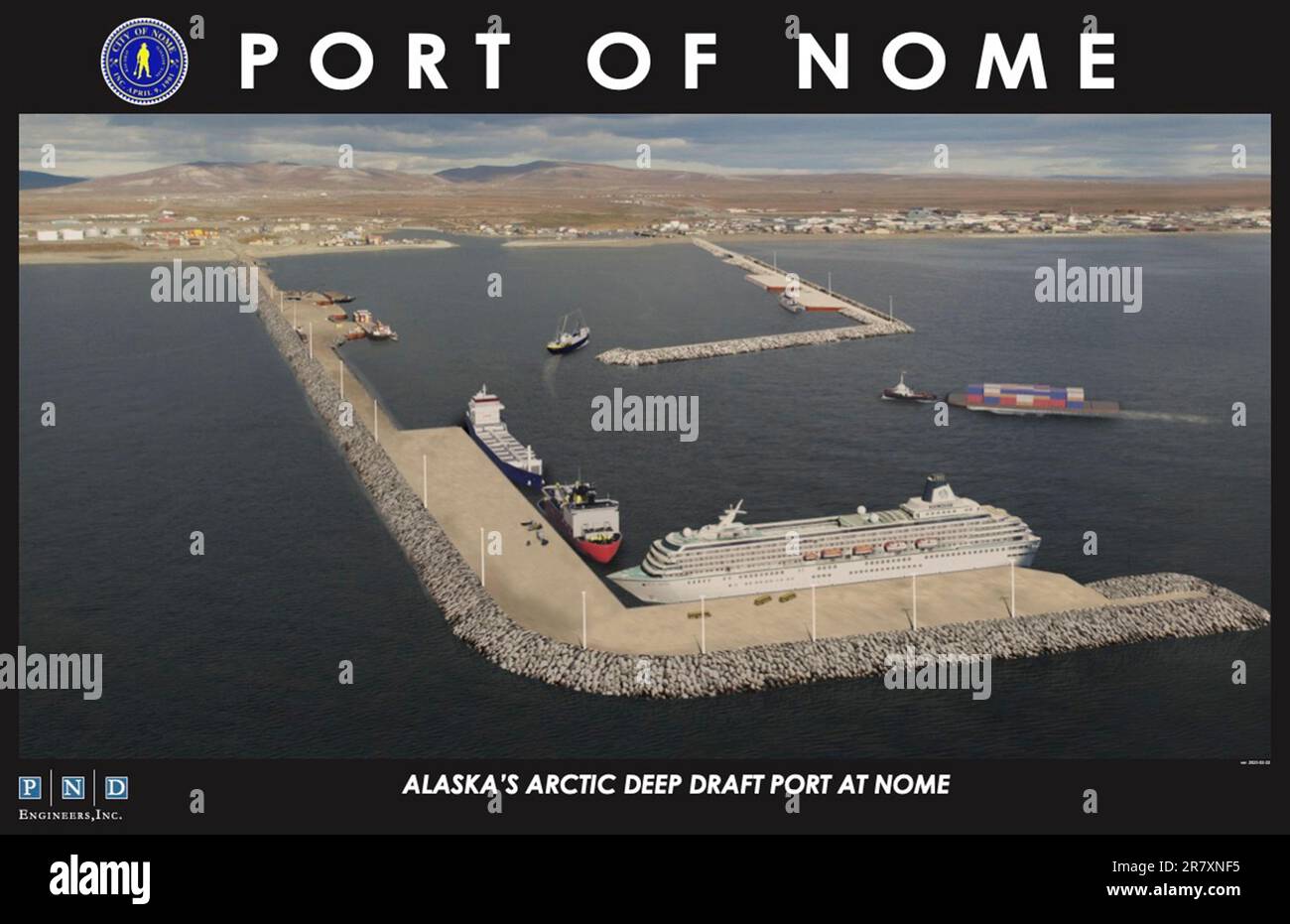This rendering provided by the City of Nome shows how the Port of Nome ...