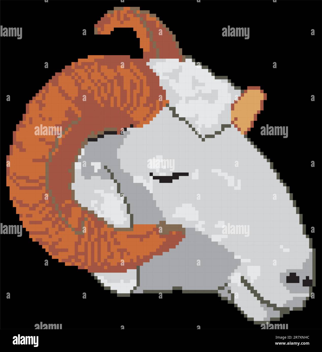White ram. A head of a ram. Zodiac sign. The big ram Stock Vector Image ...