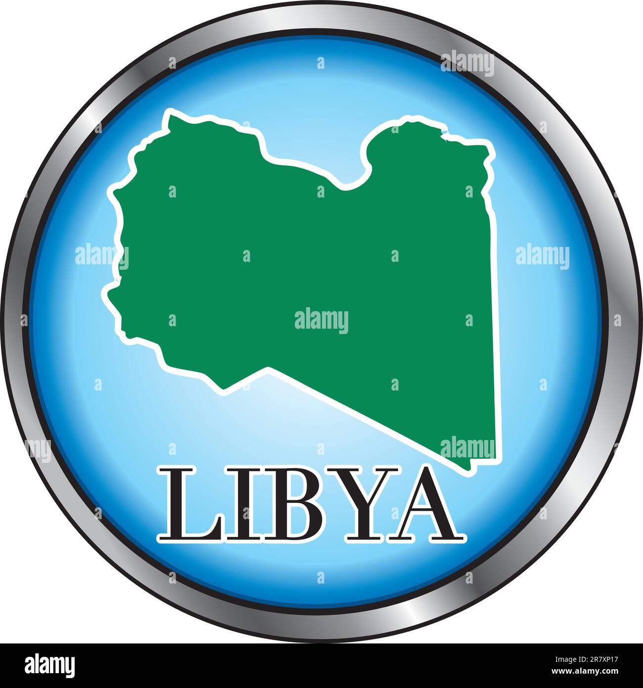 Vector Illustration for Libya, Round Button Stock Vector Image & Art ...