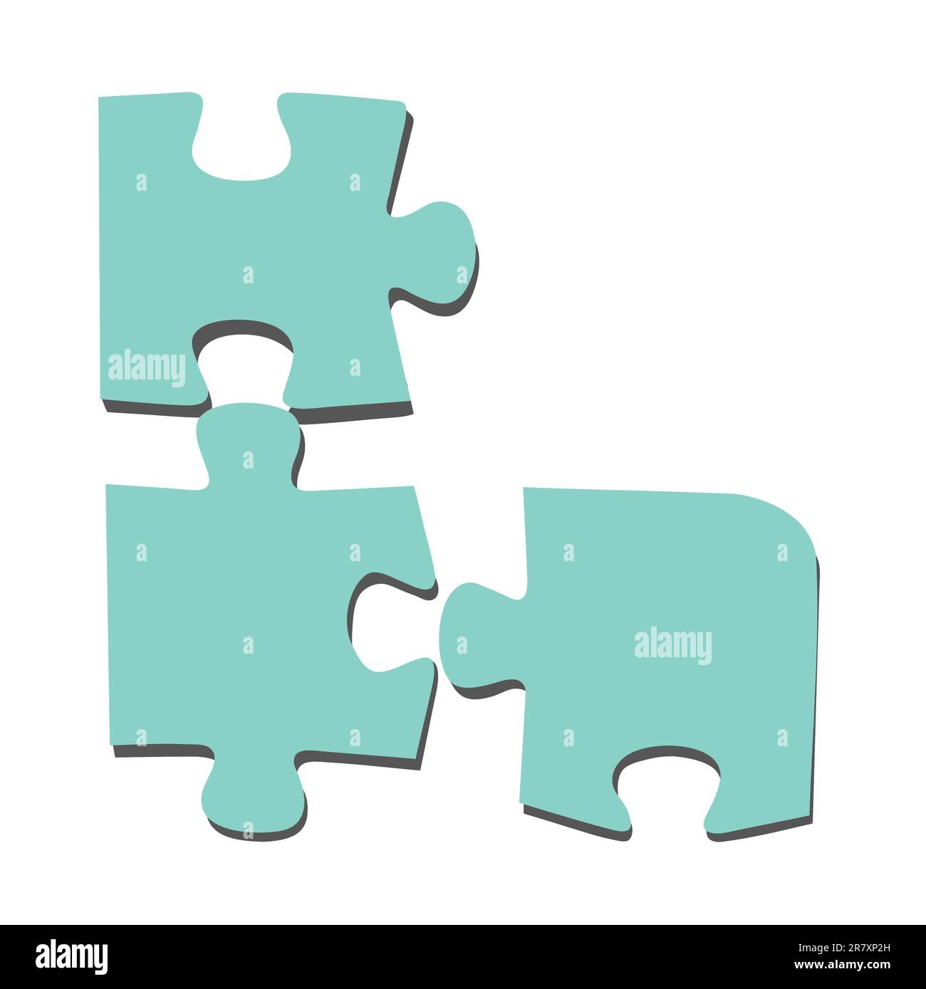 Puzzle on white Stock Vector Images - Alamy