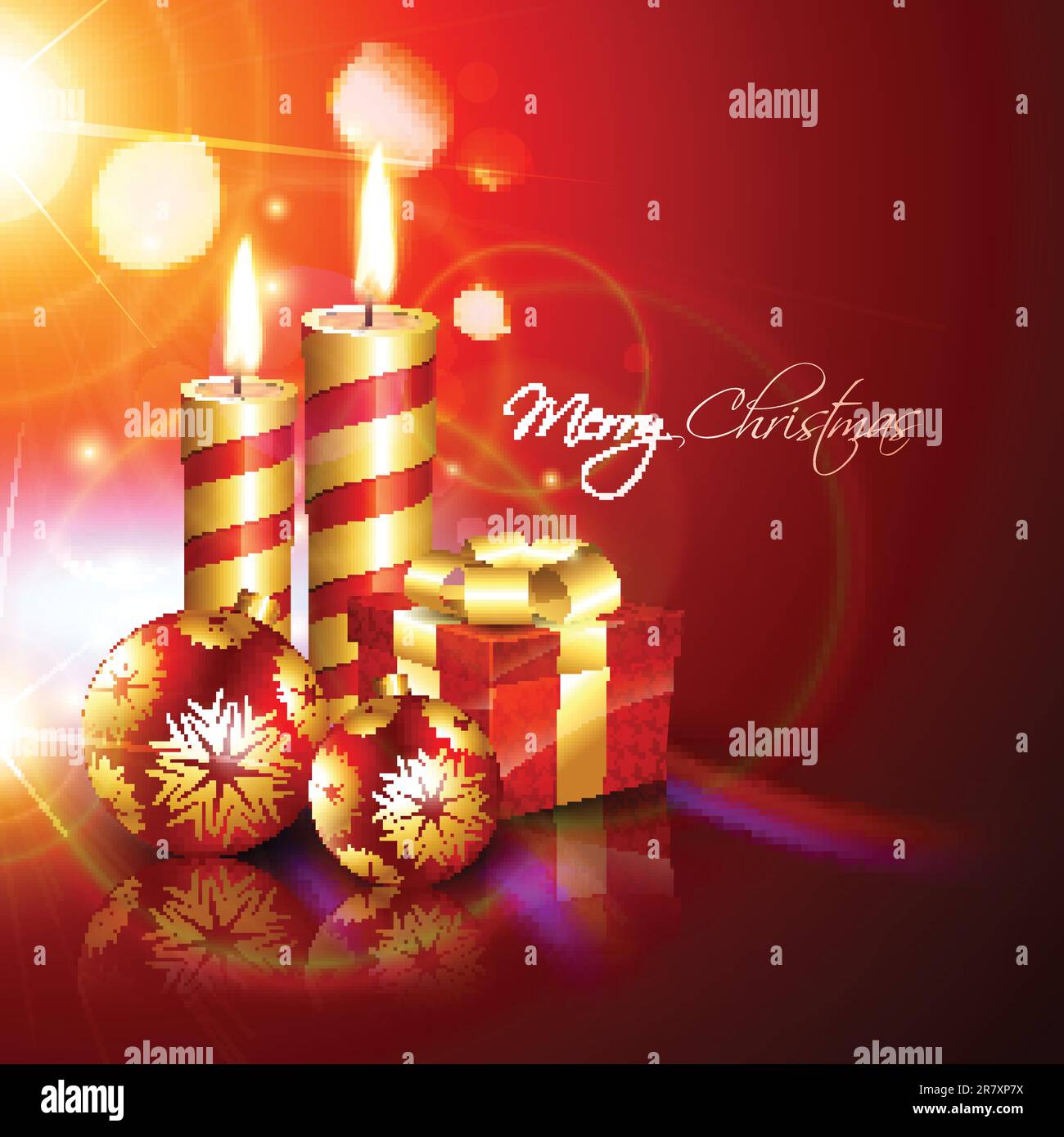 Present gift box candle Stock Vector Images - Alamy