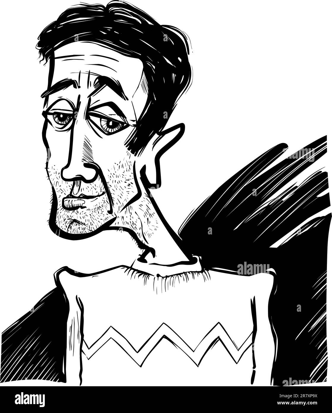 Cartoon sketch caricature illustration of young man Stock Vector Image ... Cartoon sketch caricature illustration of young man Stock Vector Image ...