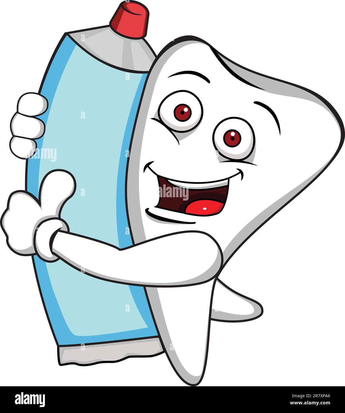 Tooth with toothpaste illustration Stock Vector Image & Art - Alamy