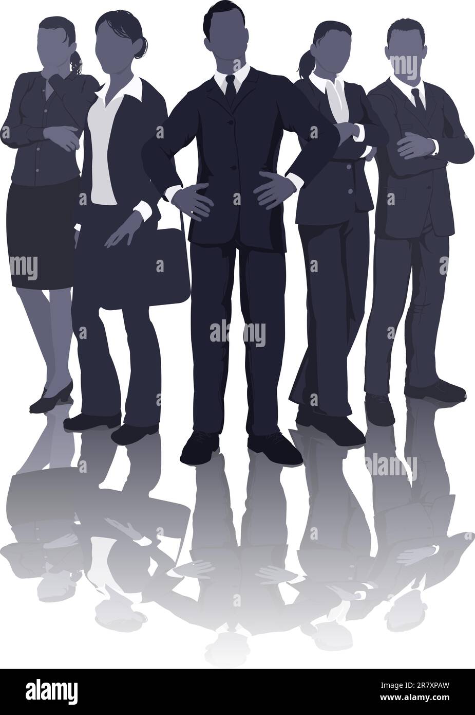 Illustration of a dynamic professional smart business team Stock Vector ...