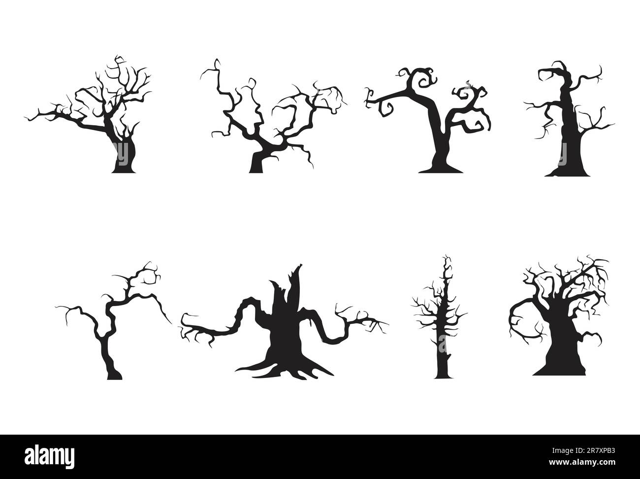Spooky trees illustration hi-res stock photography and images - Alamy