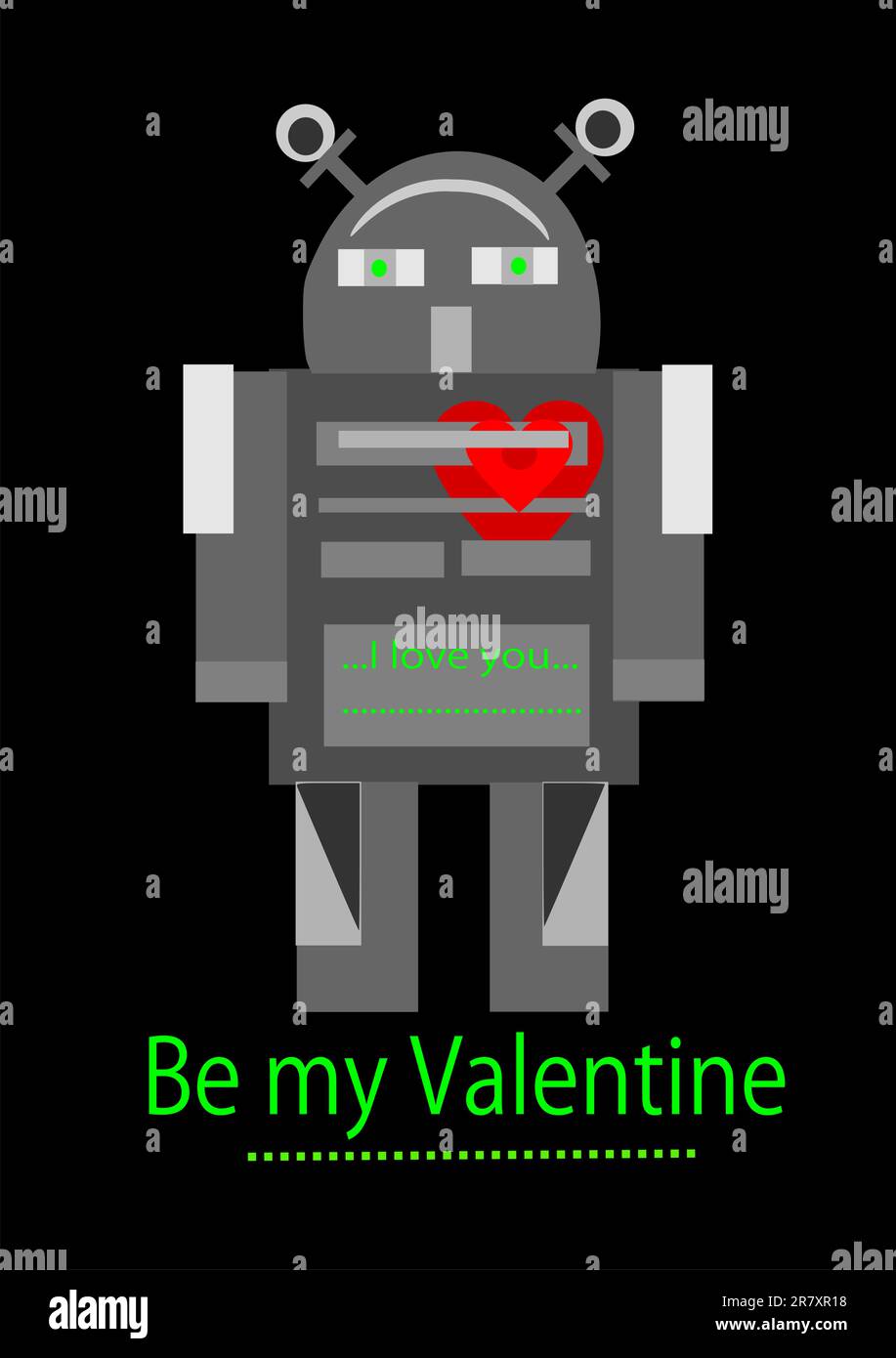 Robot love Stock Vector Images - Alamy