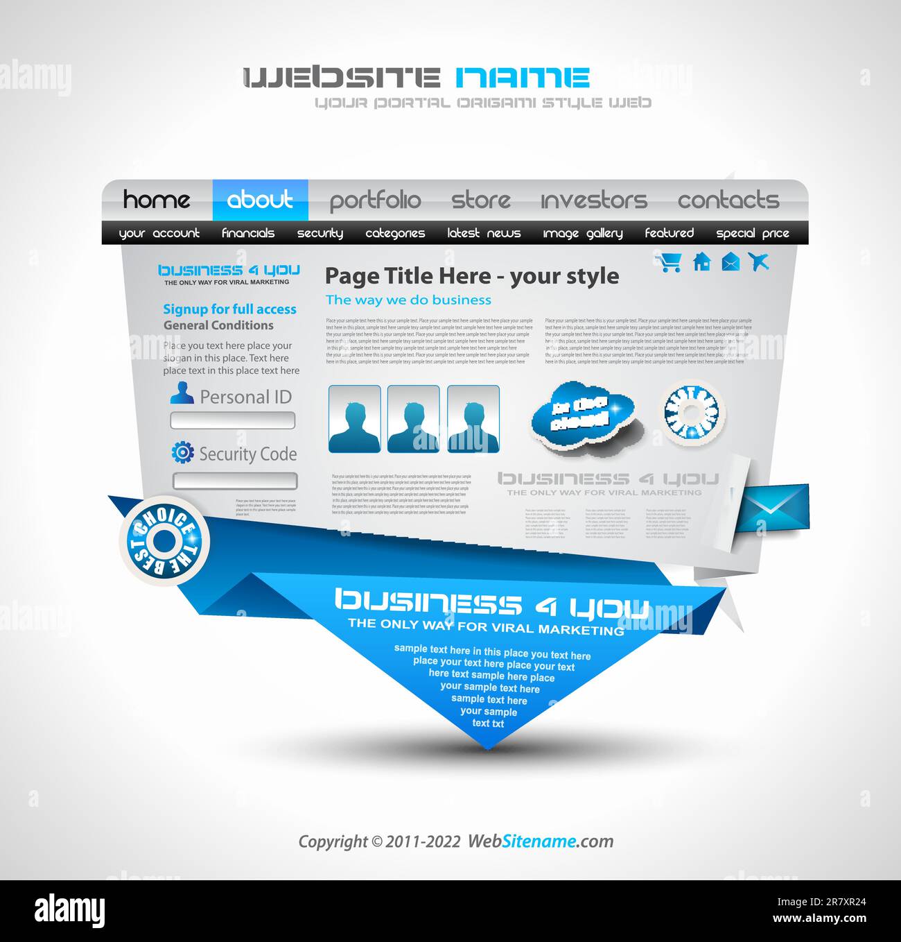 Complex Origami Website - Elegant Design for Business Presentations ...