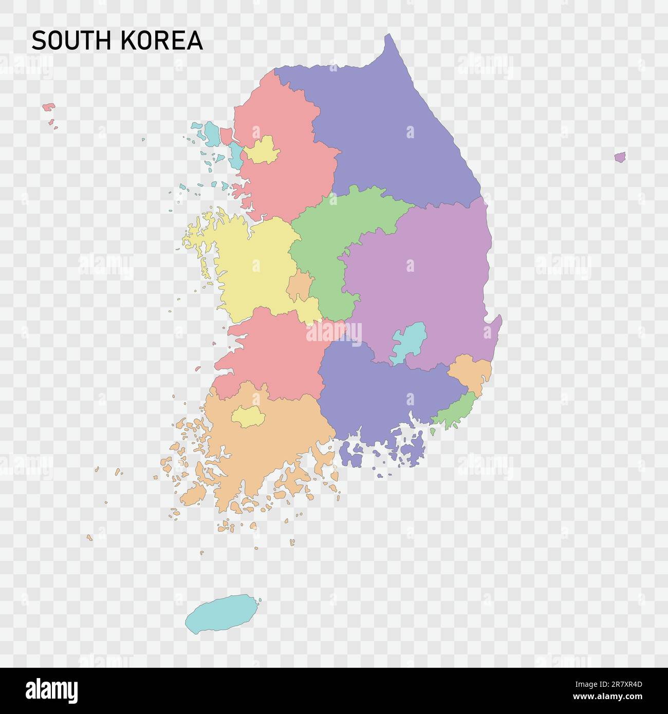 Administrative political map south korea hi-res stock photography and ...