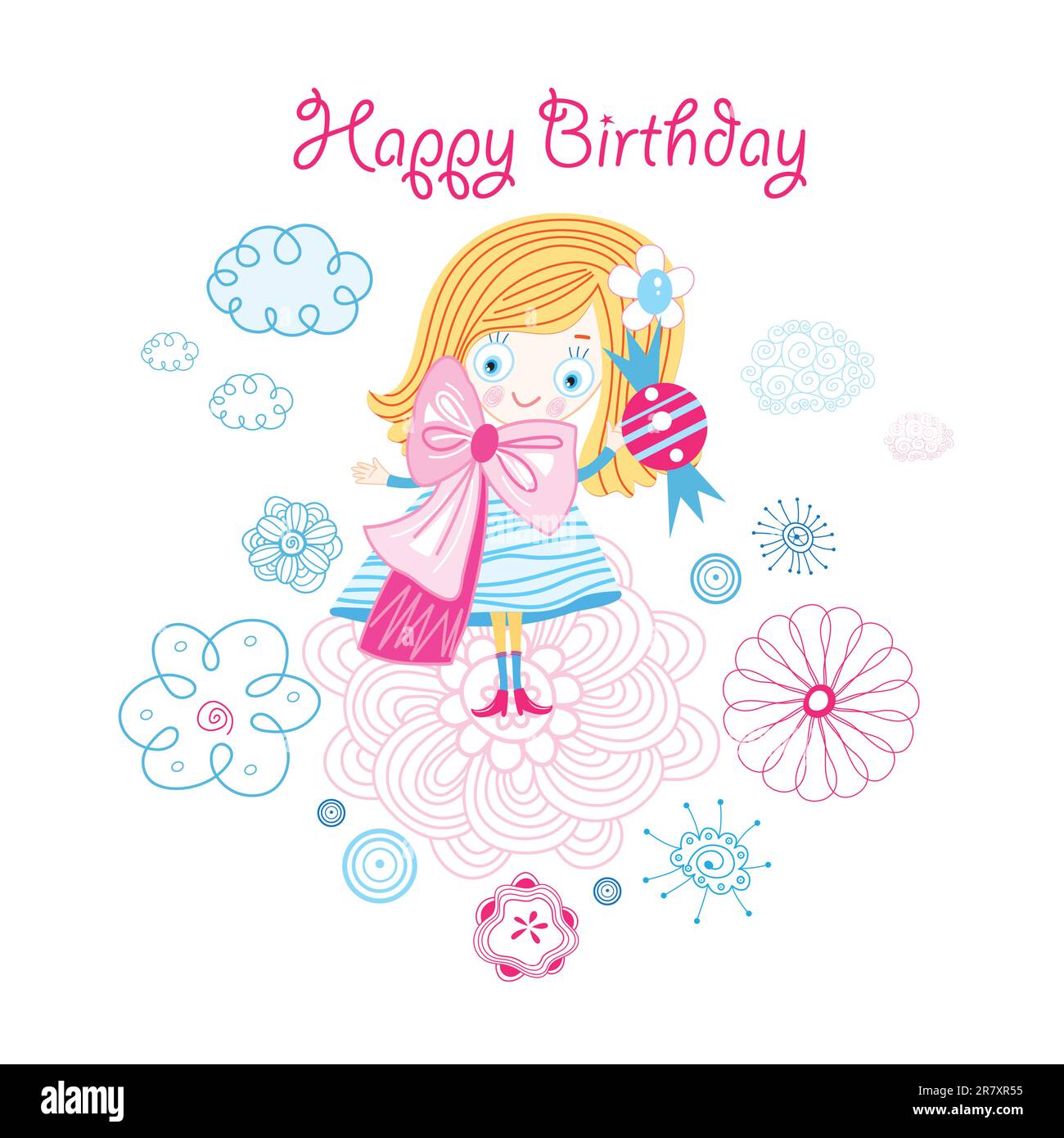 Happy Birthday Card For Little Girl