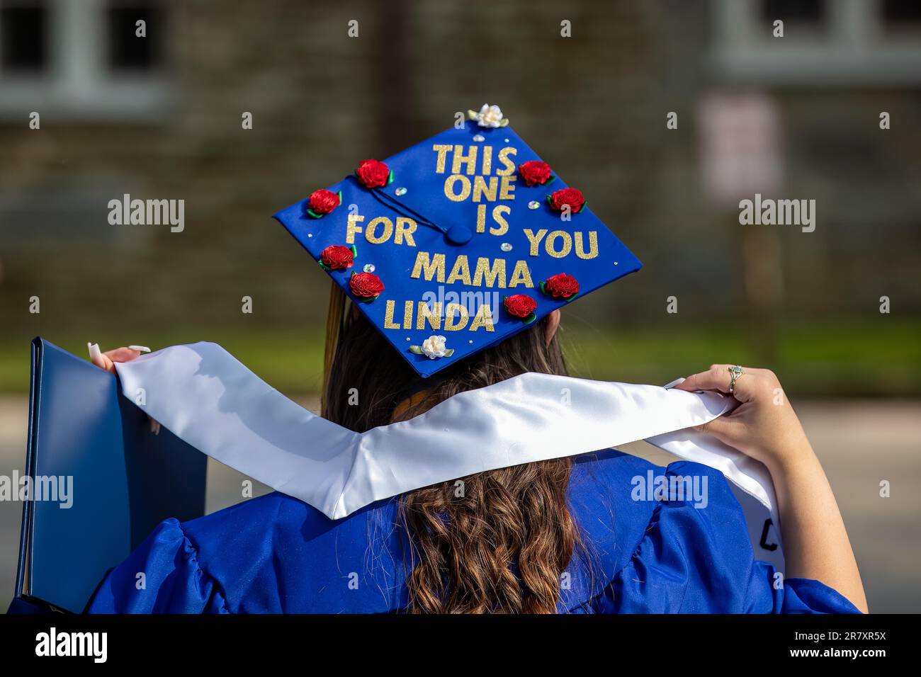 Wayne, United States. 17th June, 2023. The decorated cap of a ...
