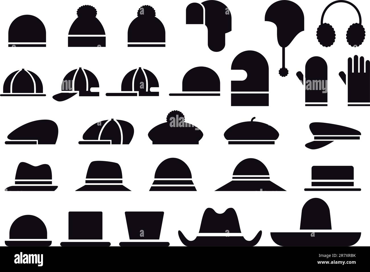 set of various hats, vector icons Stock Vector Image & Art - Alamy