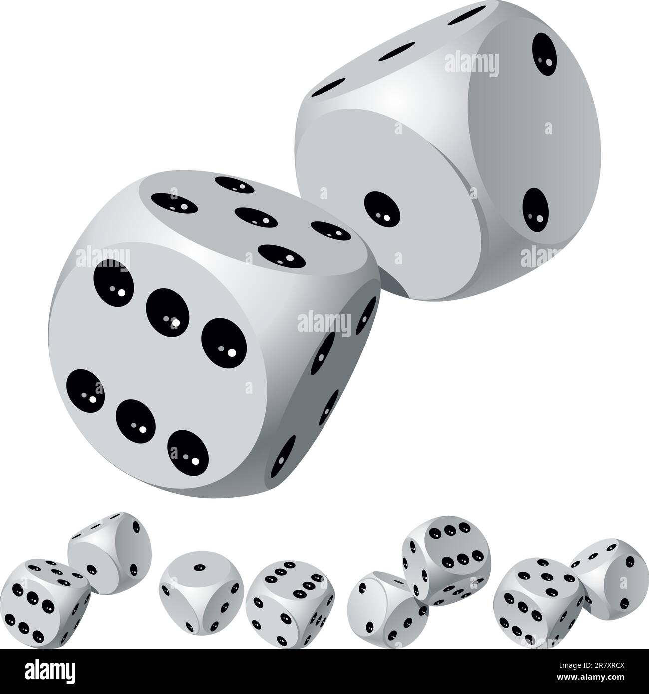 Set of dice rolls. Vector illustration Stock Vector Image & Art - Alamy