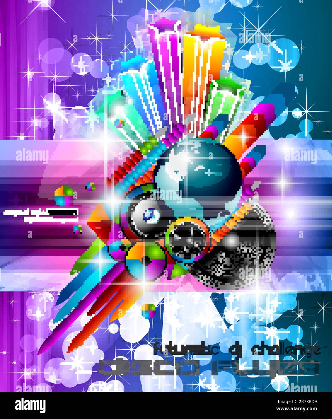 Poster Background for music international disco event with rainbow ...