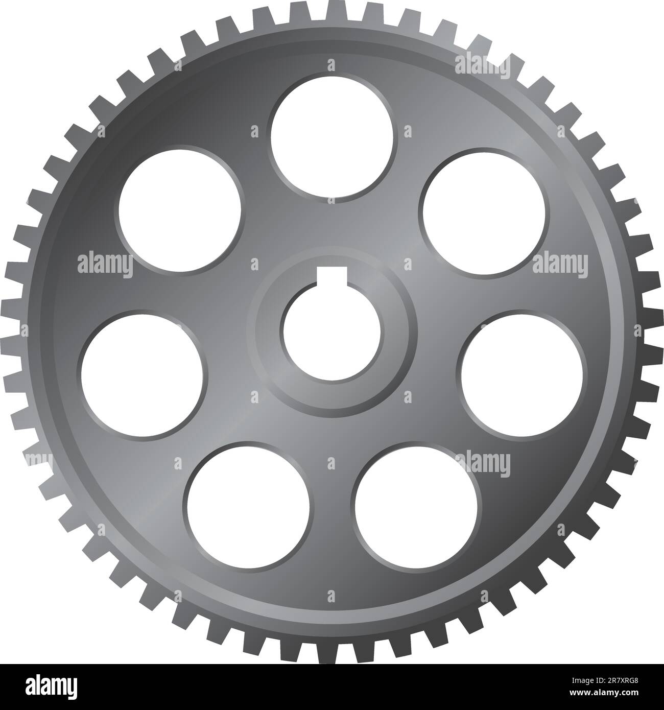 Large metal gear - monochrome vector illustration Stock Vector Image ...