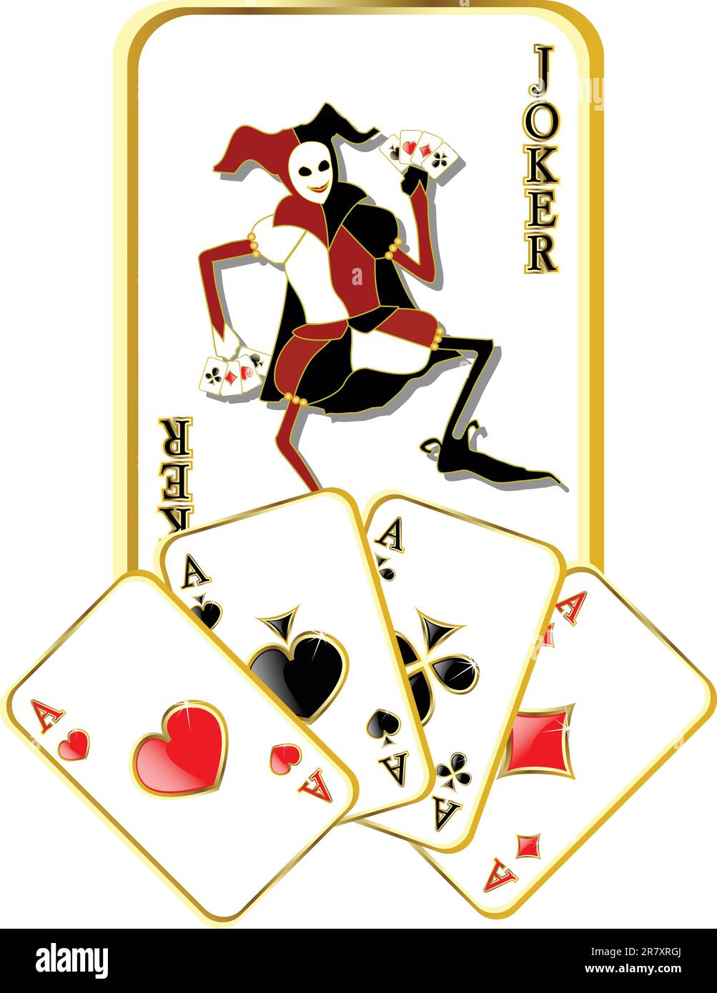 Poker hand high card Stock Vector Images - Alamy