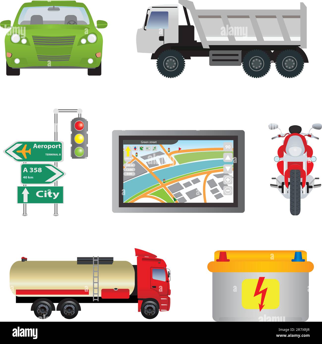 Transport. Set of the colour icons Stock Vector Image & Art - Alamy