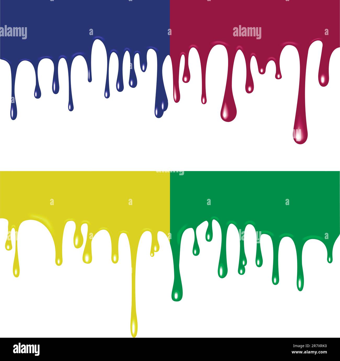 illustration of paint dripping isolated on white background Stock ...