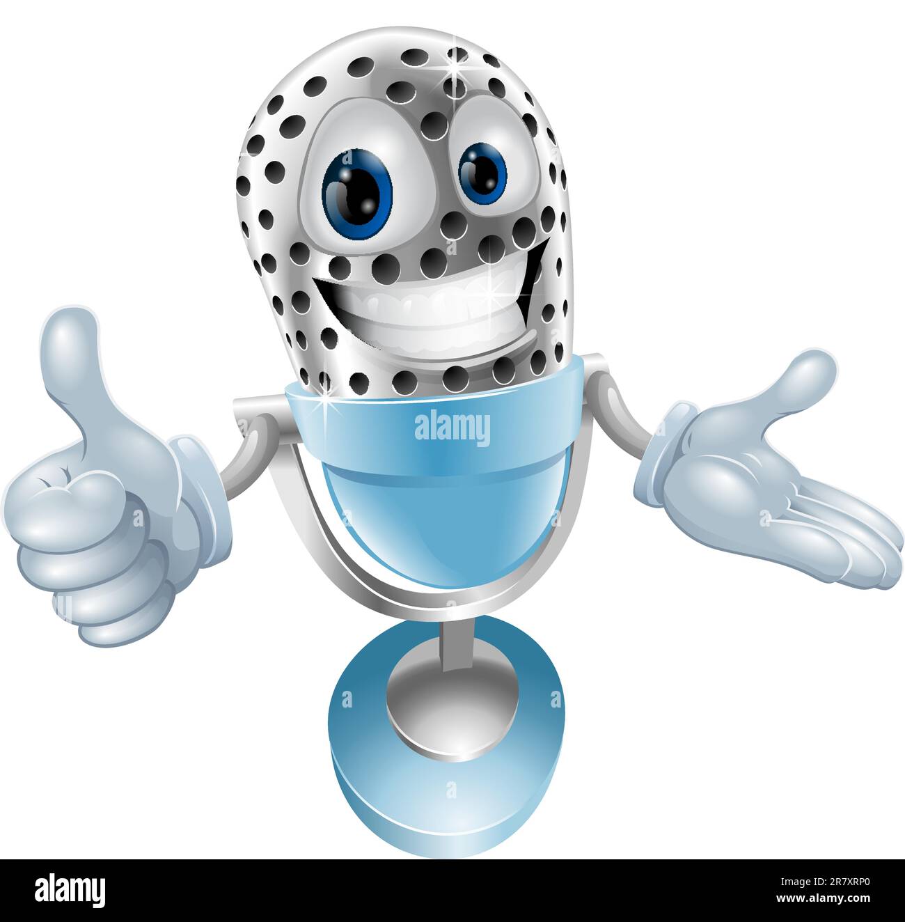 Cute microphone character giving a thumbs up Stock Vector Image & Art ...