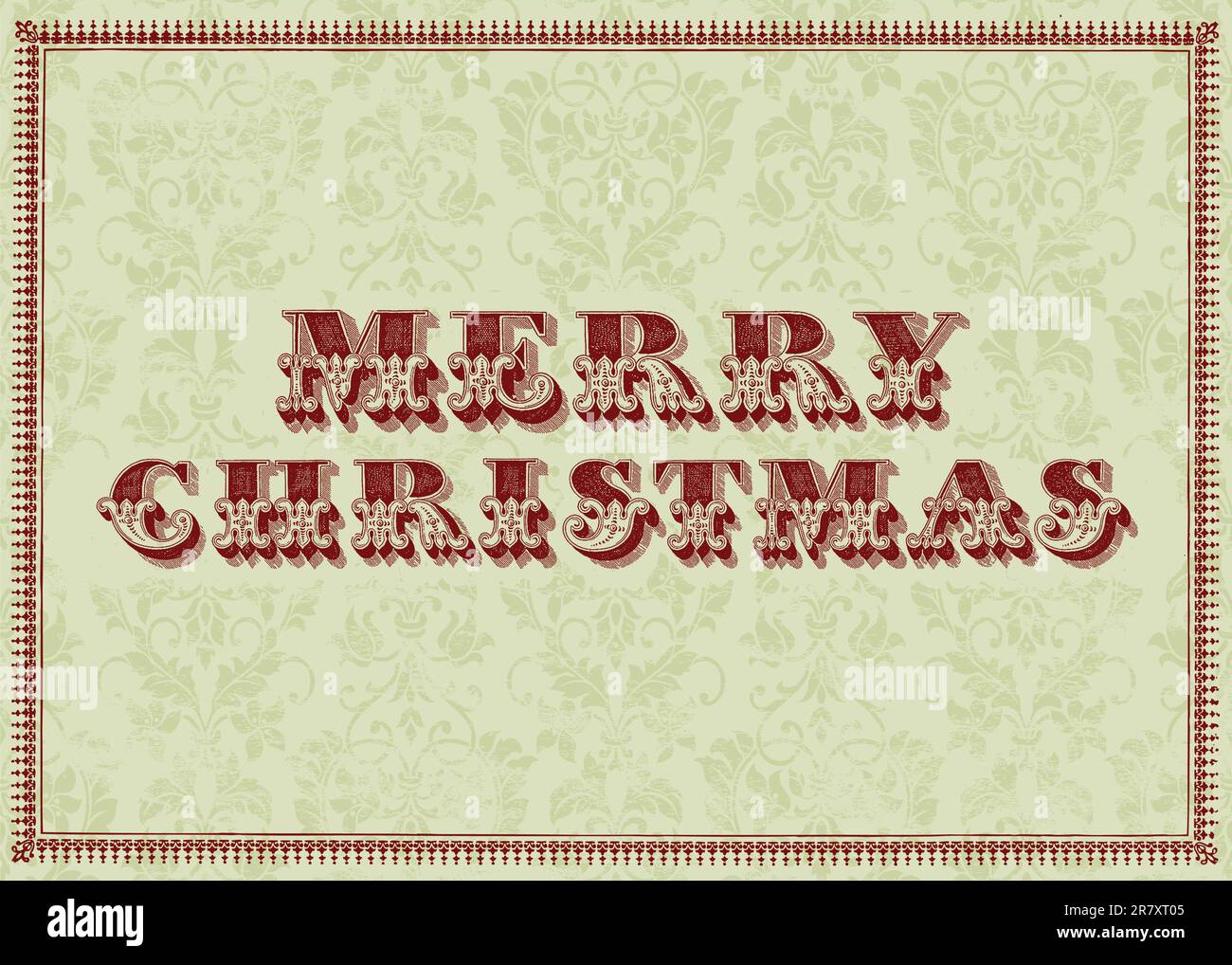 Victorian christmas frame border hi-res stock photography and images ...