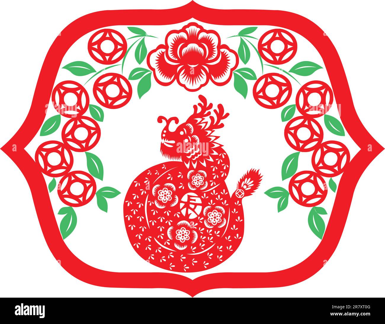 Chinese new year china 2012 Stock Vector Images - Alamy