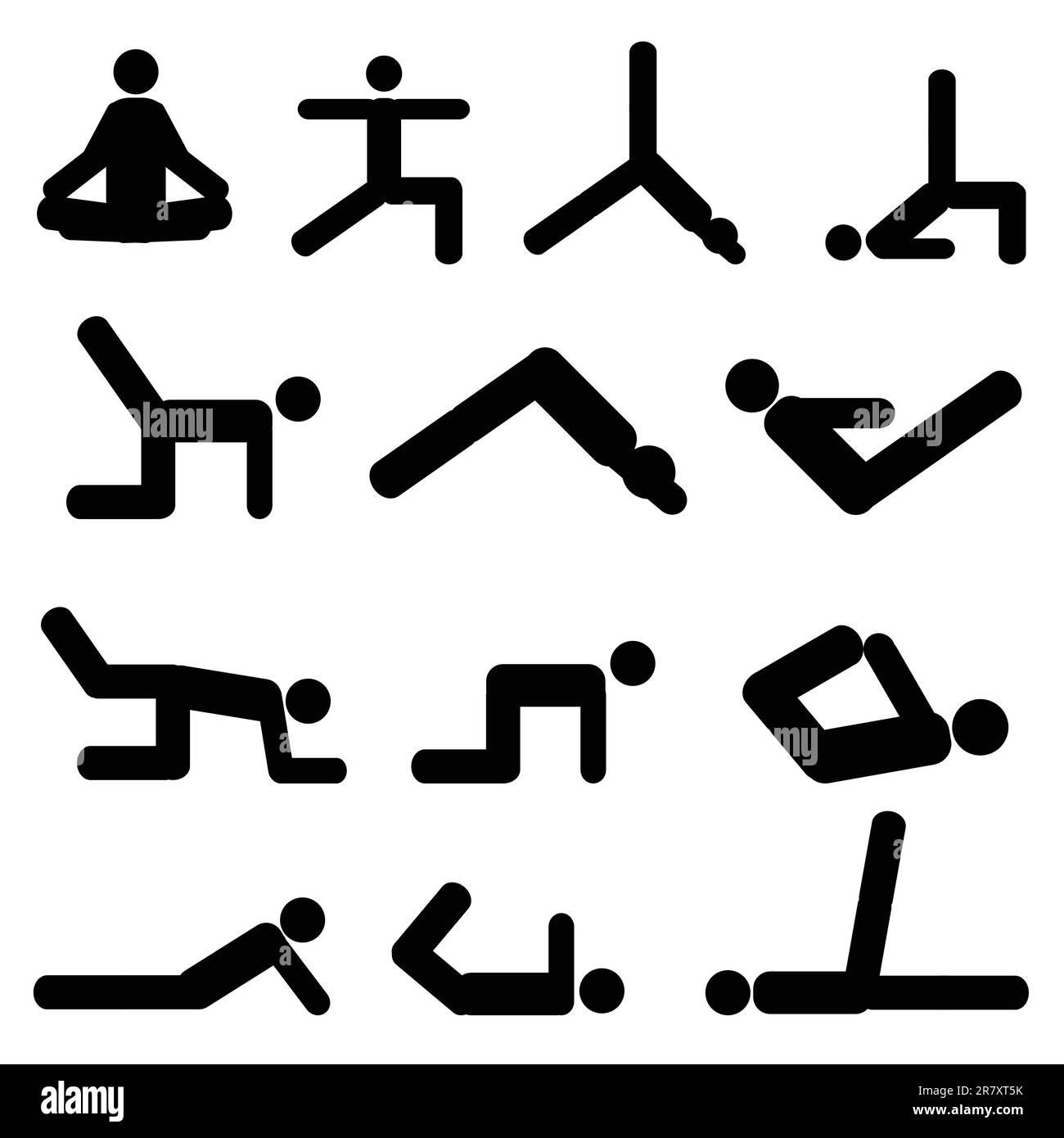 Yoga poses for stretching and health Stock Vector Image & Art - Alamy