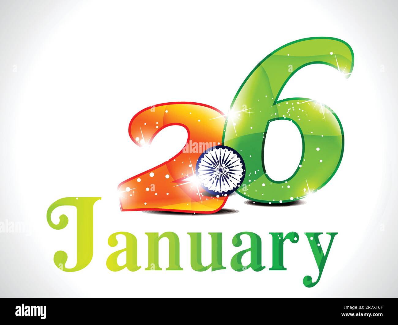 abstract colorful 26 january card vector illustration Stock Vector ...