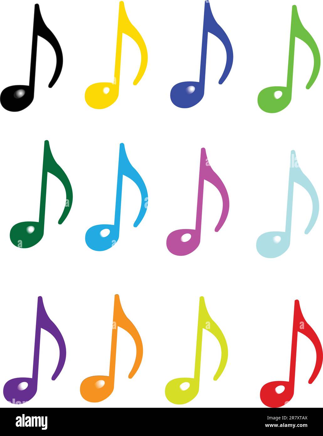 Collection of music notes - vector Stock Vector Image & Art - Alamy