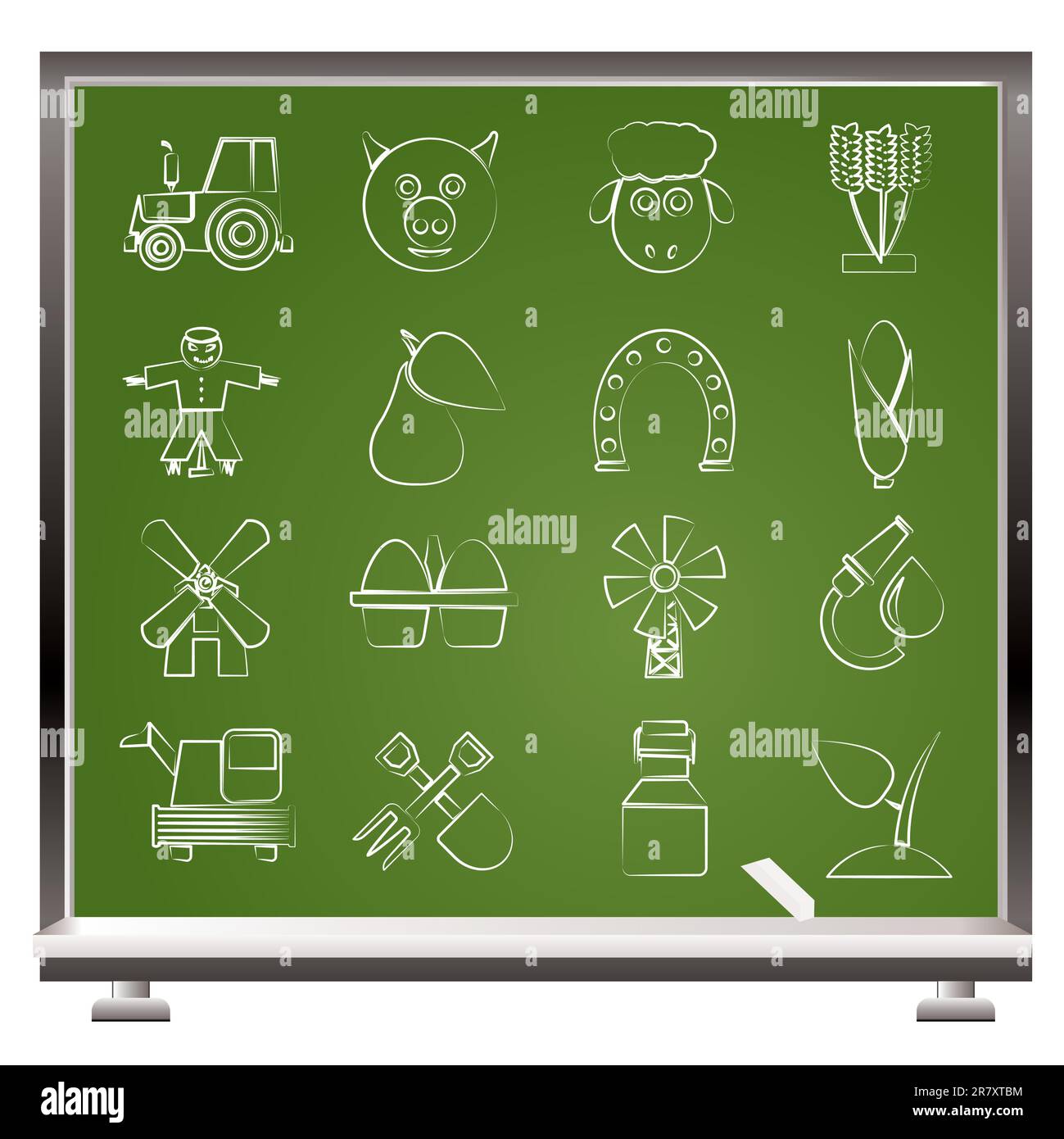 Agriculture and farming icons - vector icon set Stock Vector Image ...