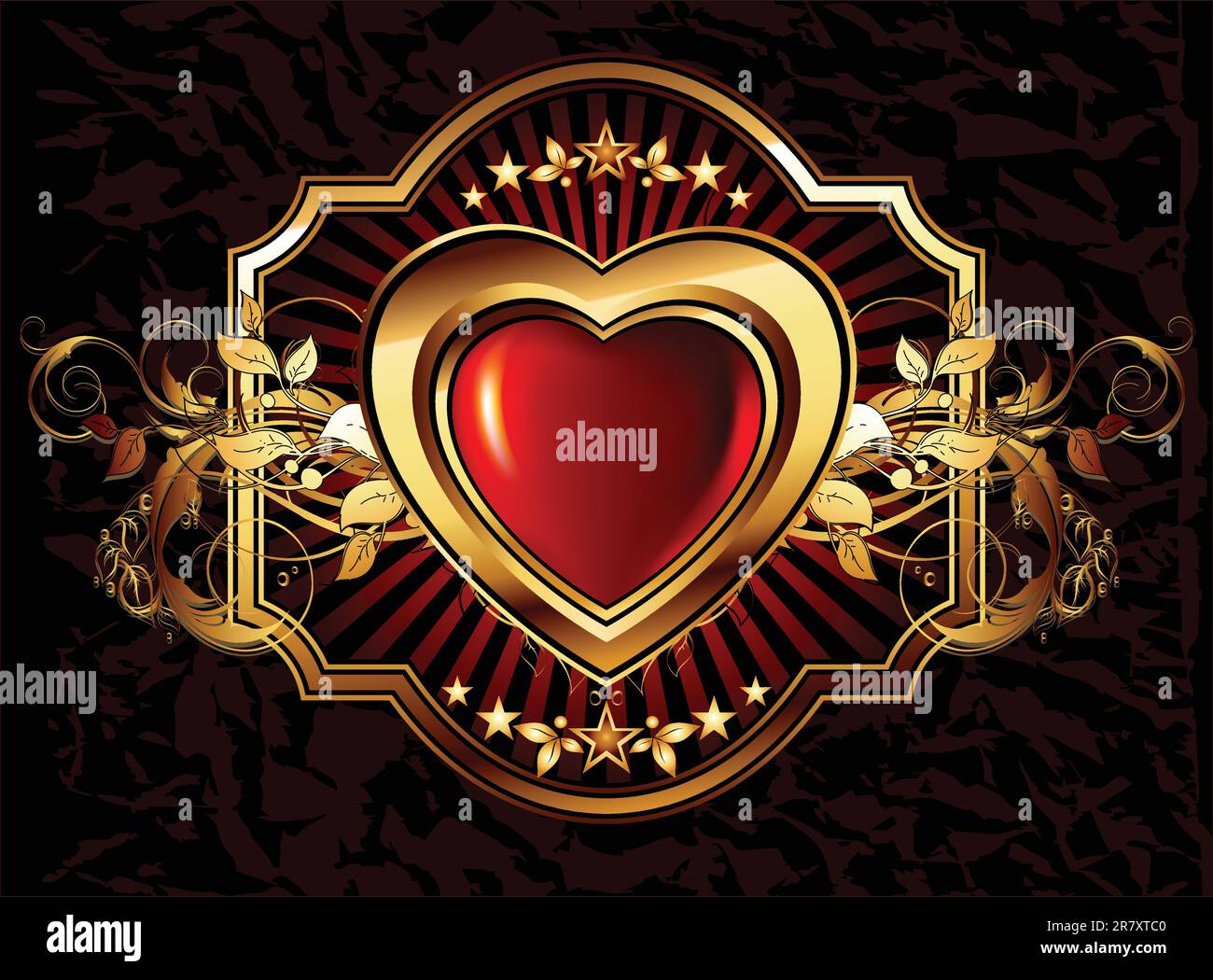 heart frame, this illustration may be useful as designer work Stock ...