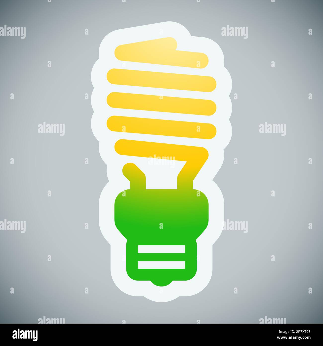 Energy saving light bulb on grey background Stock Vector Image & Art ...
