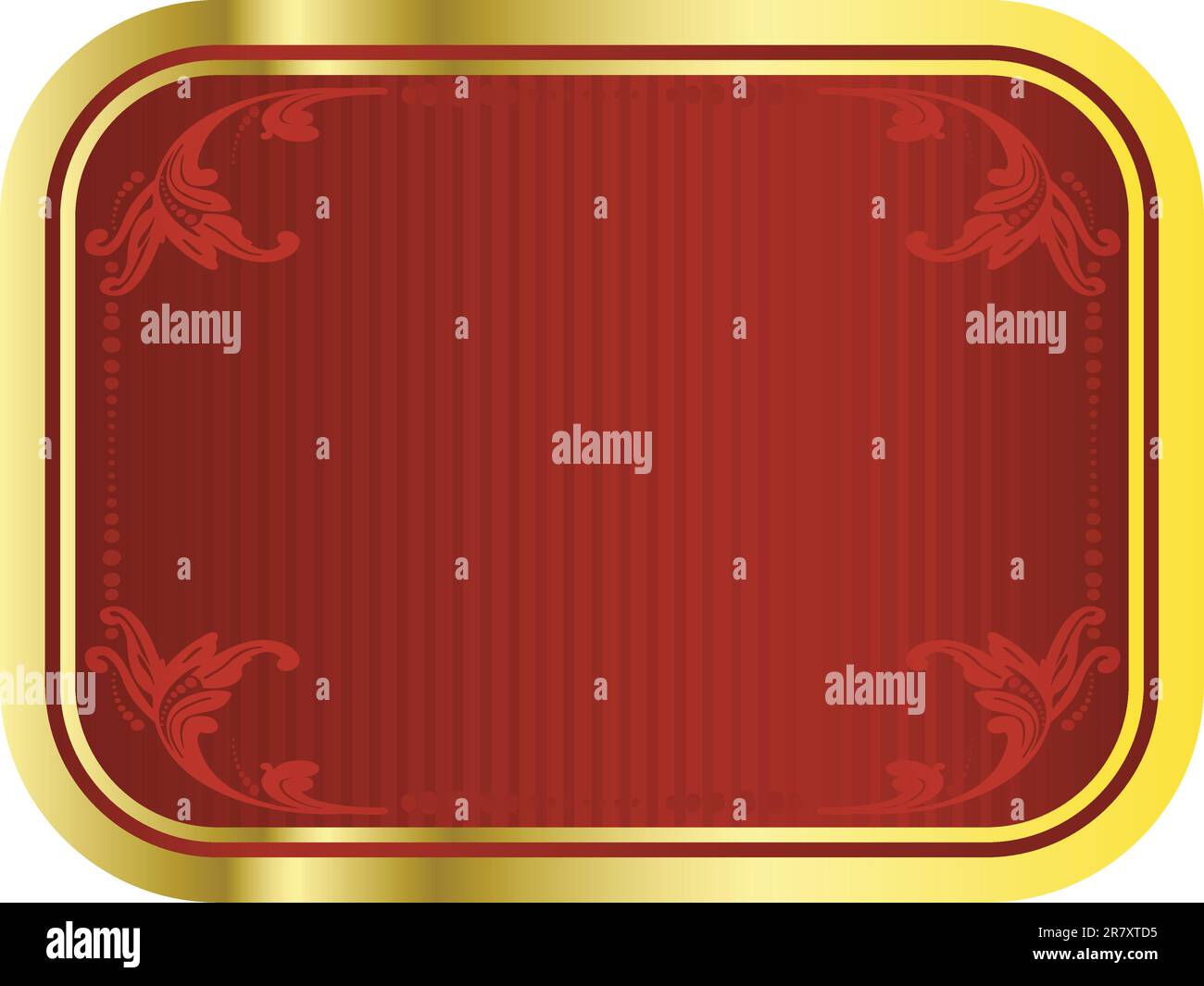 Vector red and gold beer tag with floral patterns Stock Vector Image ...