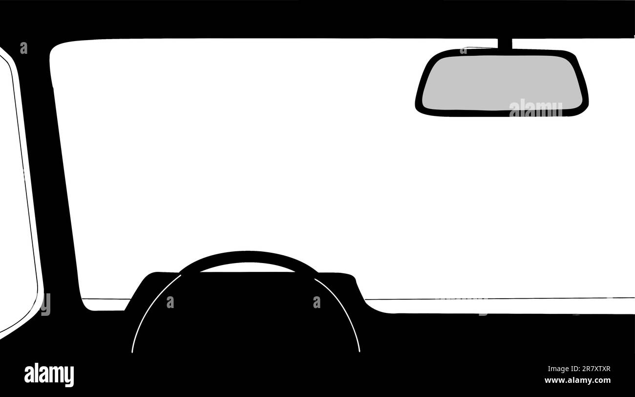 car salon silhouette on white background, vector illustration Stock ...