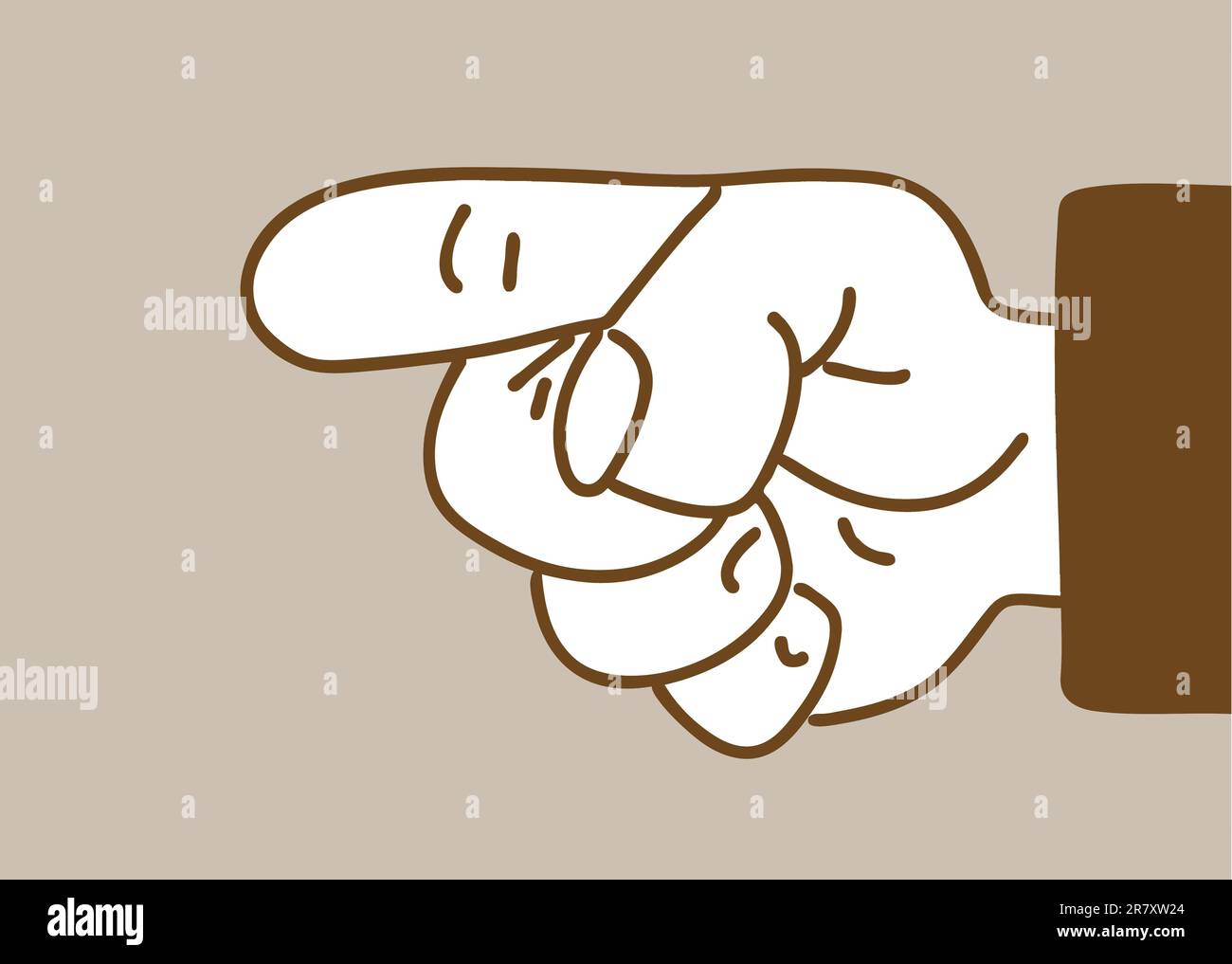 hand on brown background, vector illustration Stock Vector Image & Art ...